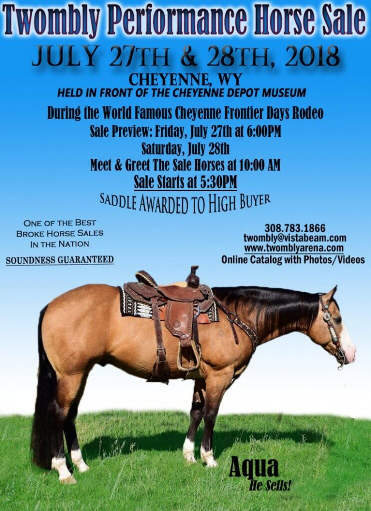 Twombly Performance Quarter Horse Sale in Wyoming ~ Horse Expo USA